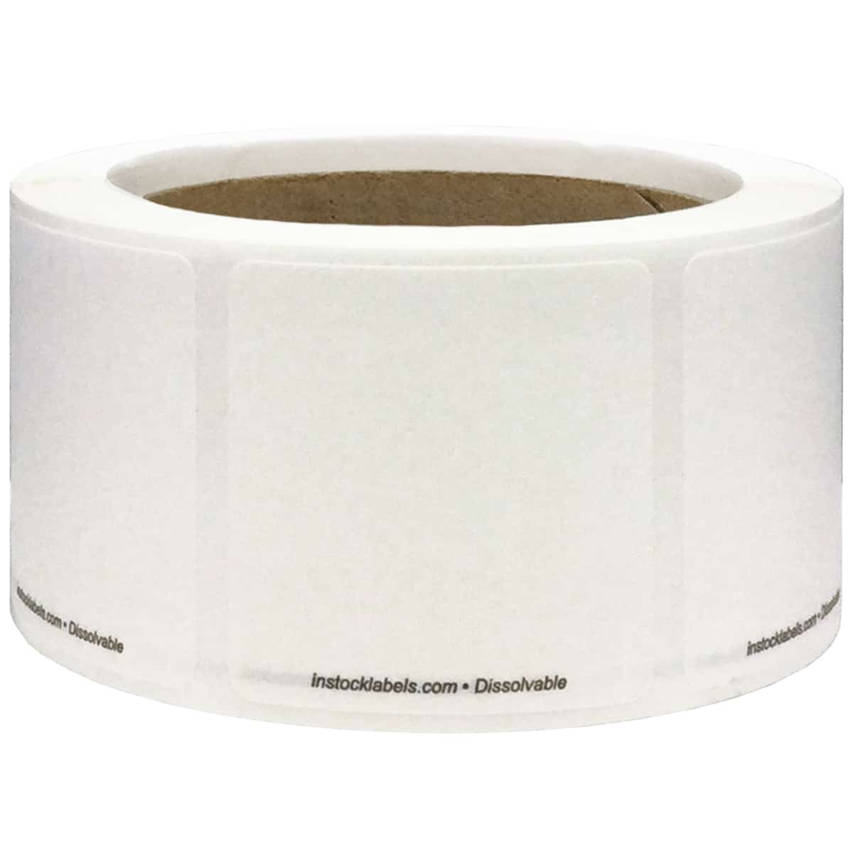 Dissolvable Writable Blank Labels | 2" Square | InStockLabels.com