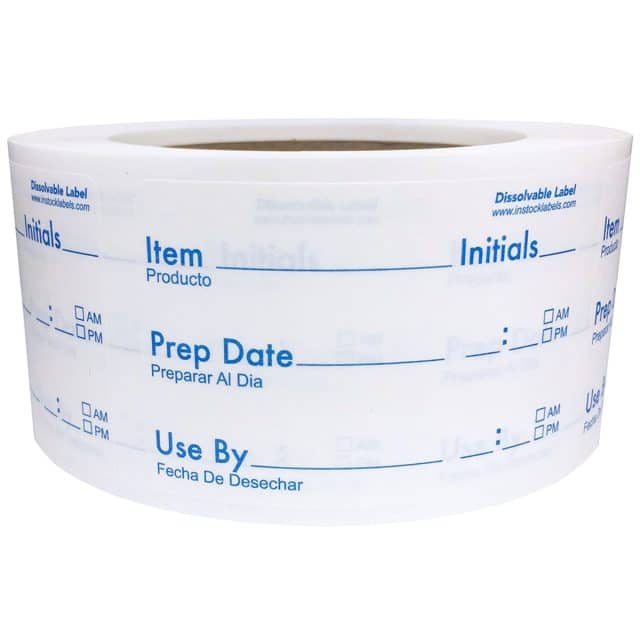 Basic Dissolvable Food Prep Use By Labels | InStockLabels.com