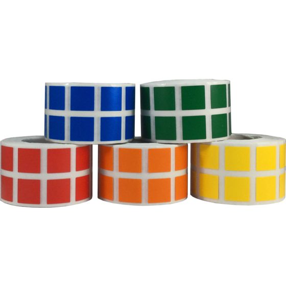 Primary Color Pack of Small Color Code Labels | Five Colors ...