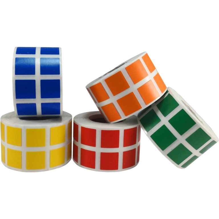 Primary Color Pack of Small Color Code Labels | Five Colors ...