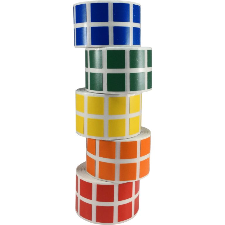 Primary Color Pack of Small Color Code Labels | Five Colors ...