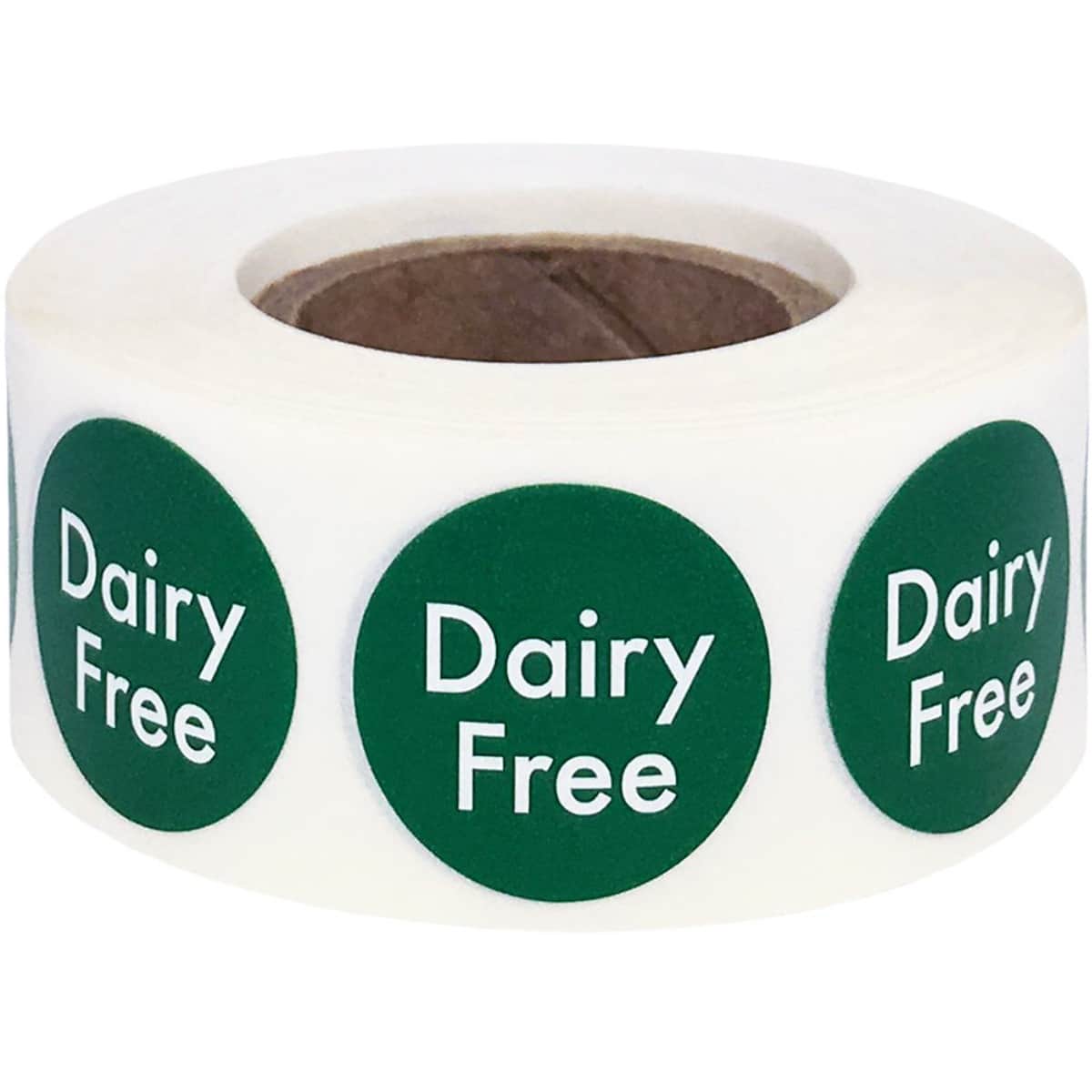 Dairy Free Stickers Small Green Labels | InStockLabels.com