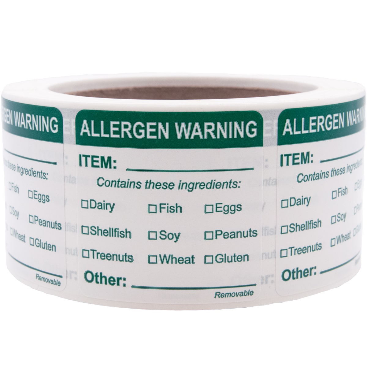 Allergen Food Warning Removable Labels | InStockLabels.com