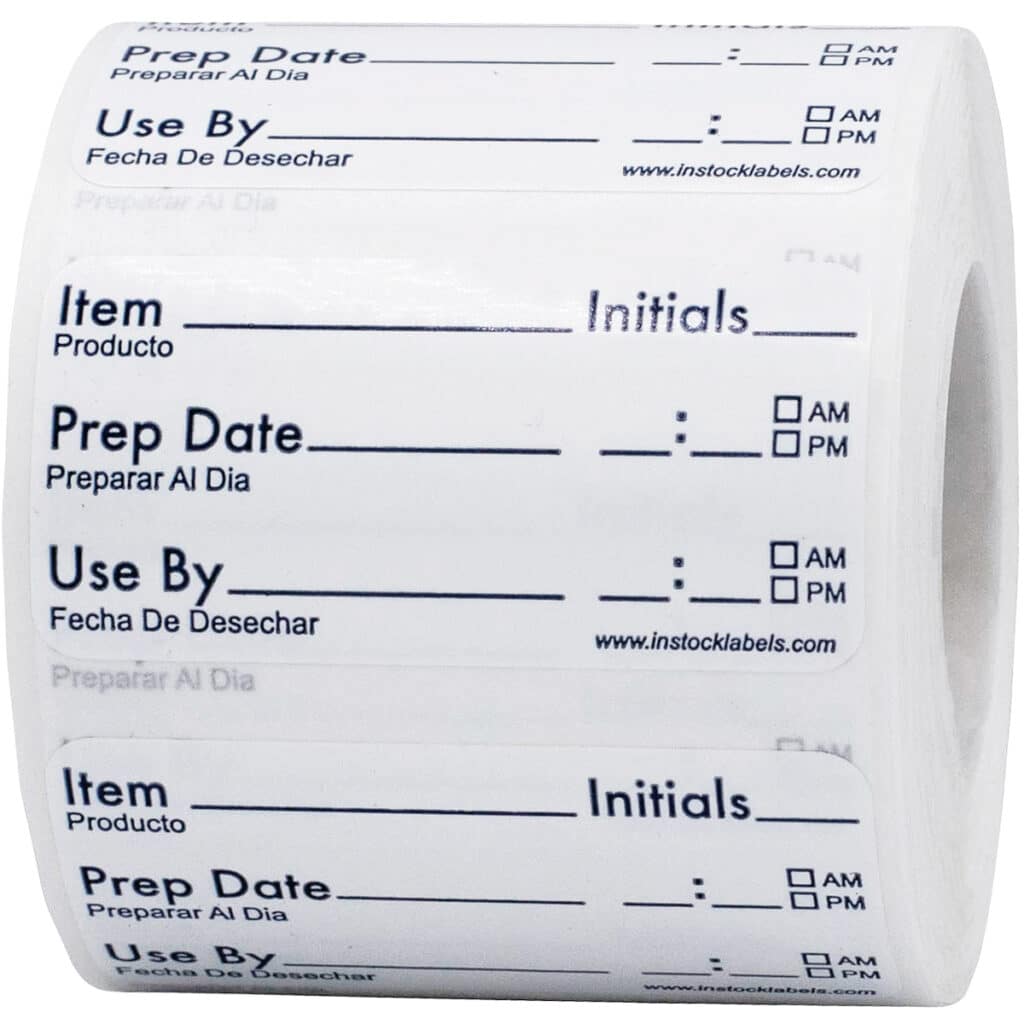 Writable Food Prep Labels | Freezer Safe | InStockLabels.com