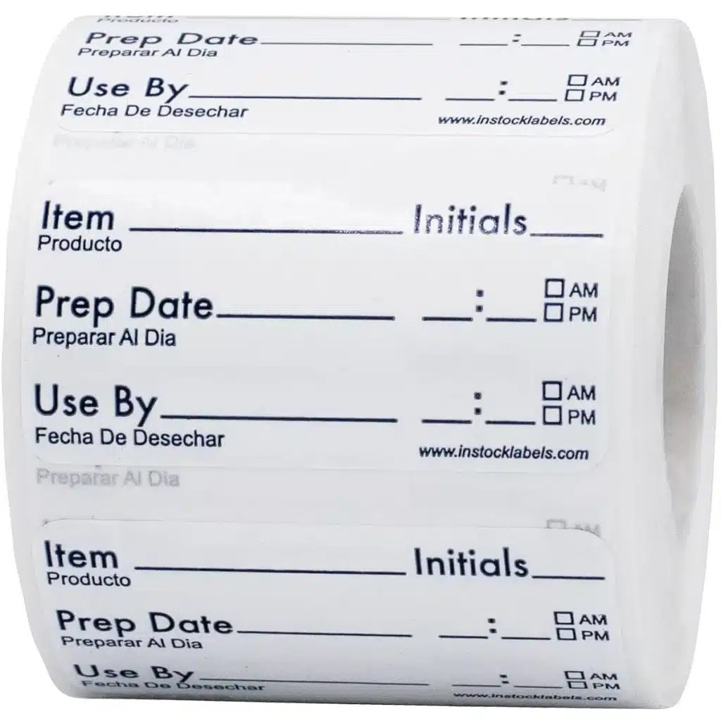 Writable Food Prep Labels | Freezer Safe | InStockLabels.com