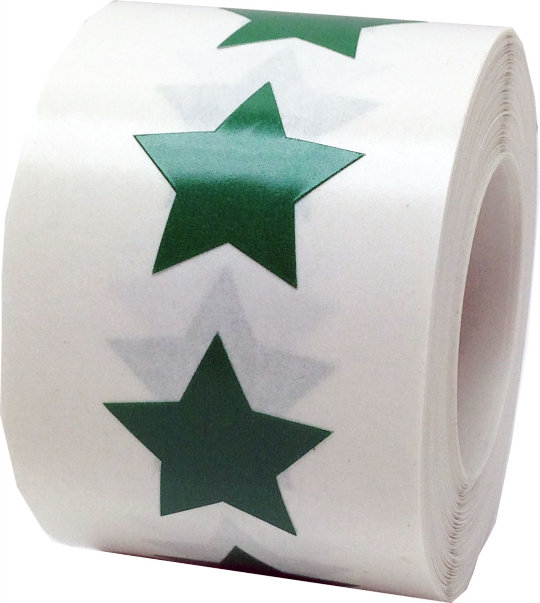 Green Star Stickers 3/4" Inch | InstockLabels.com