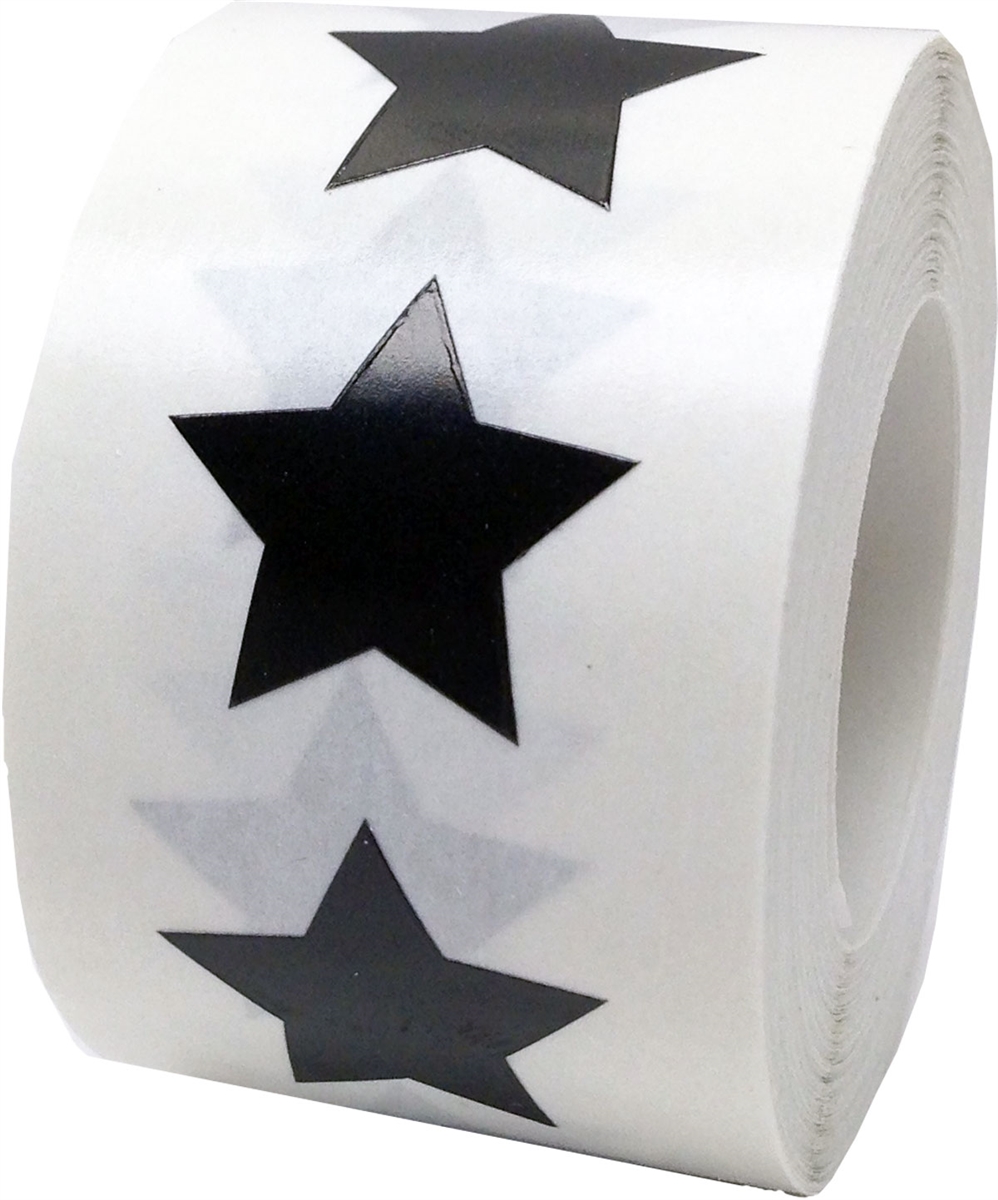 Black Star Stickers 3/4" Inch | InstockLabels.com