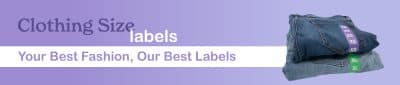 Clothing Size Labels - Various Shapes & Sizes - InStock Labels