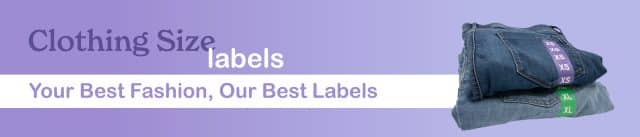 Clothing Size Labels - Various Shapes & Sizes - InStock Labels