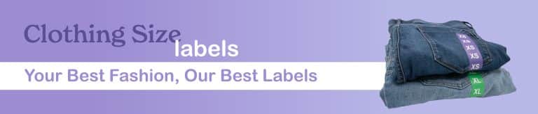 Clothing Size Labels - Various Shapes & Sizes - InStock Labels