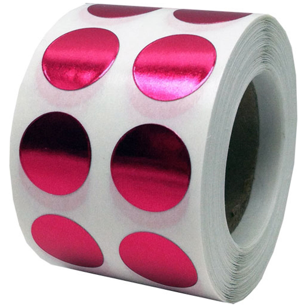 1/2" Metallic Rose Dot Stickers | 1,000/Roll | InStockLabels.com