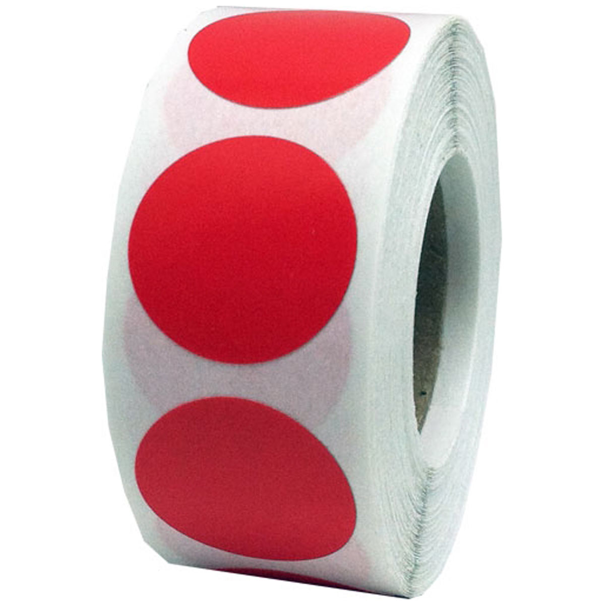 Red Color Code Labels 3 4 Round InstockLabels