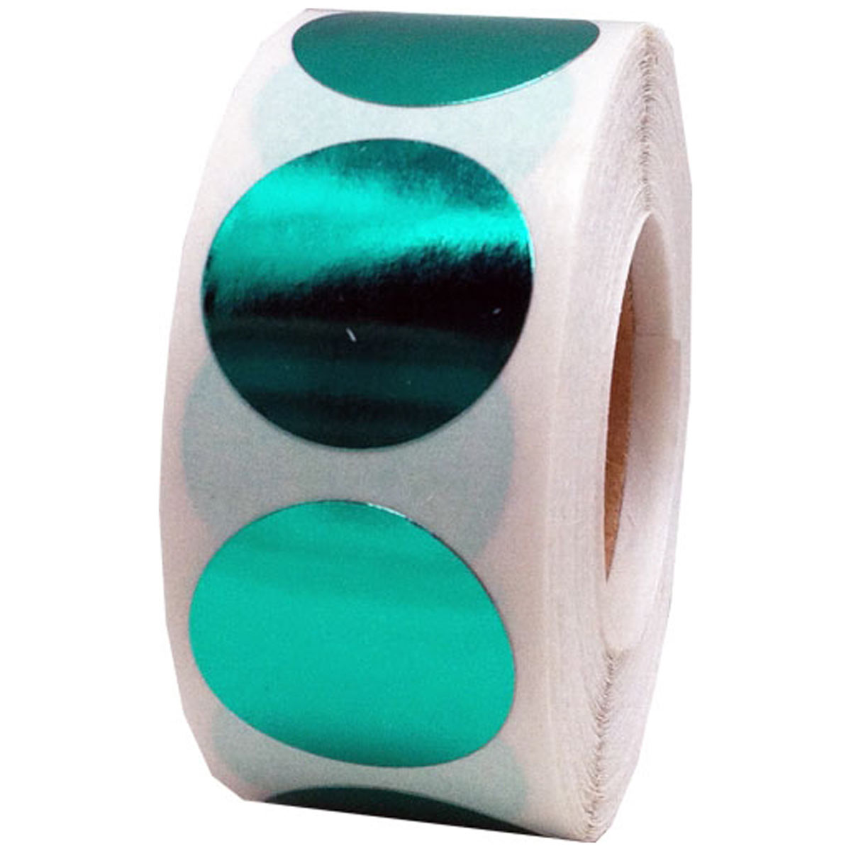Metallic Green Labels 3/4" Round | InstockLabels.com