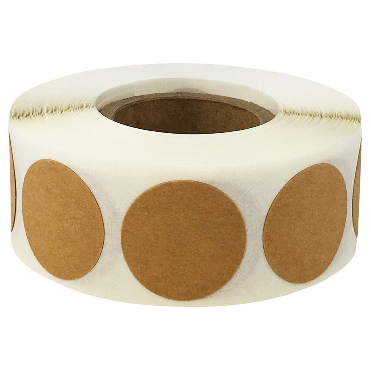 Natural Kraft Color Code Labels 3/4" Round | InstockLabels.com