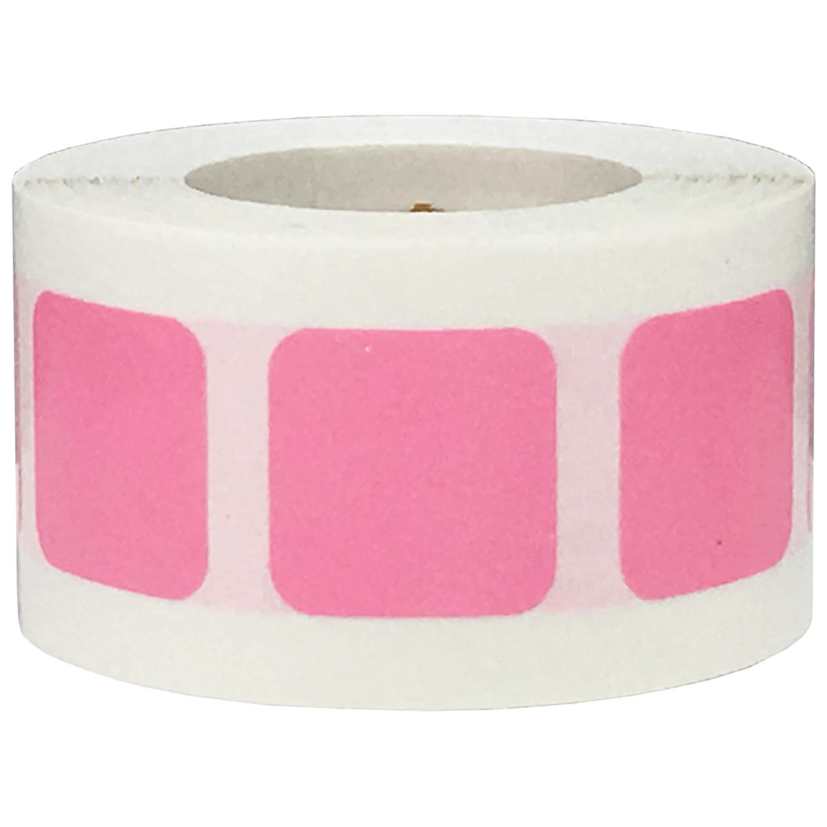 Pink Colored Labels 3/4" Square | InstockLabels.com