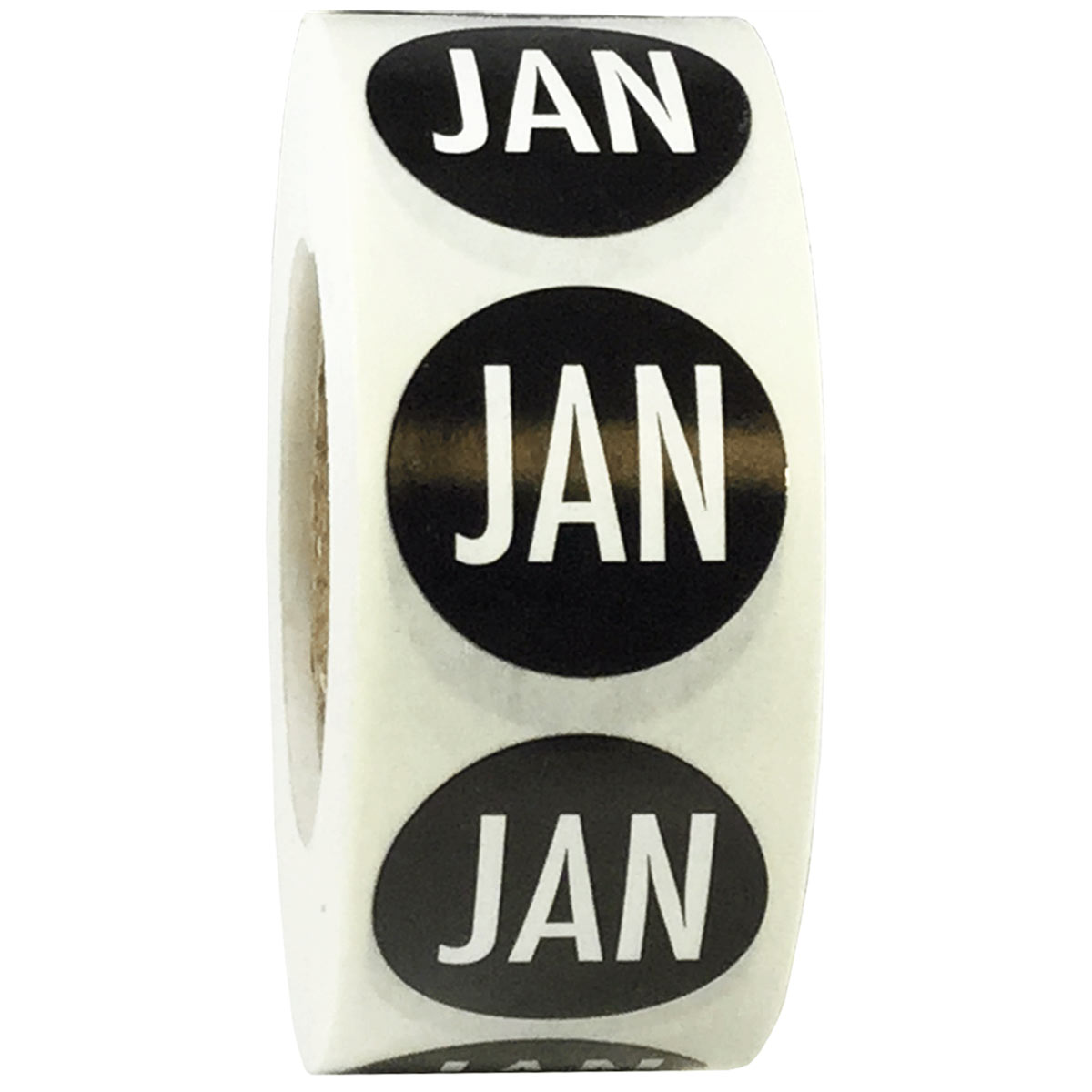 January Color Coded Month Stickers 3/4" Round | InStockLabels.com