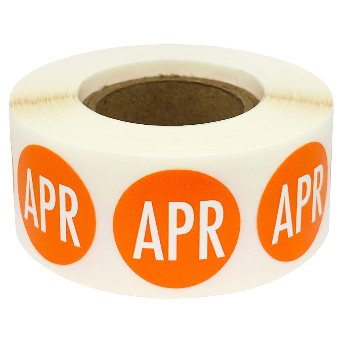 April Color Coded Month Stickers 3/4" Round | InStockLabels.com