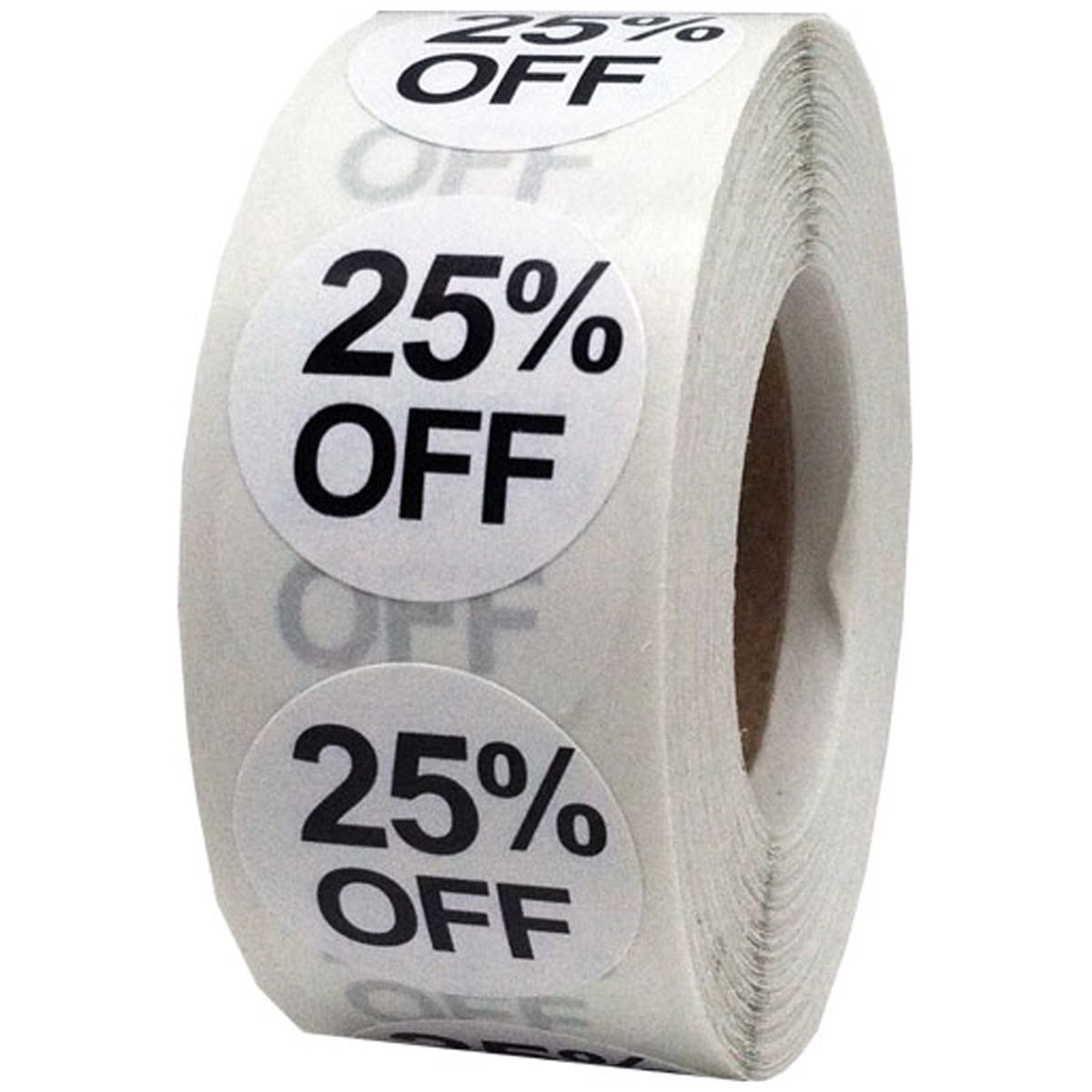 25 Percent Off Labels White 3/4" Round | InStockLabels.com