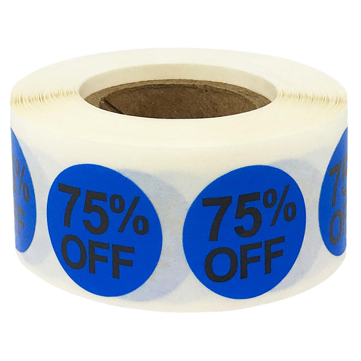 Blue 75 Percent Off Labels 3/4" | InStockLabels.com