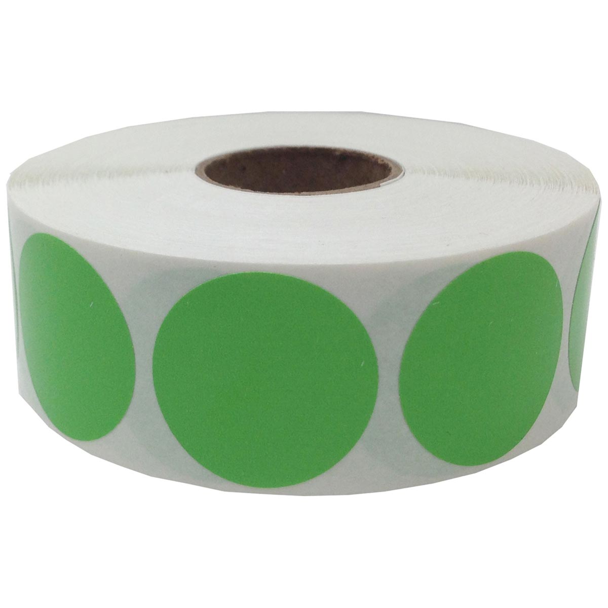 Light Green Labels 1" Round | InstockLabels.com