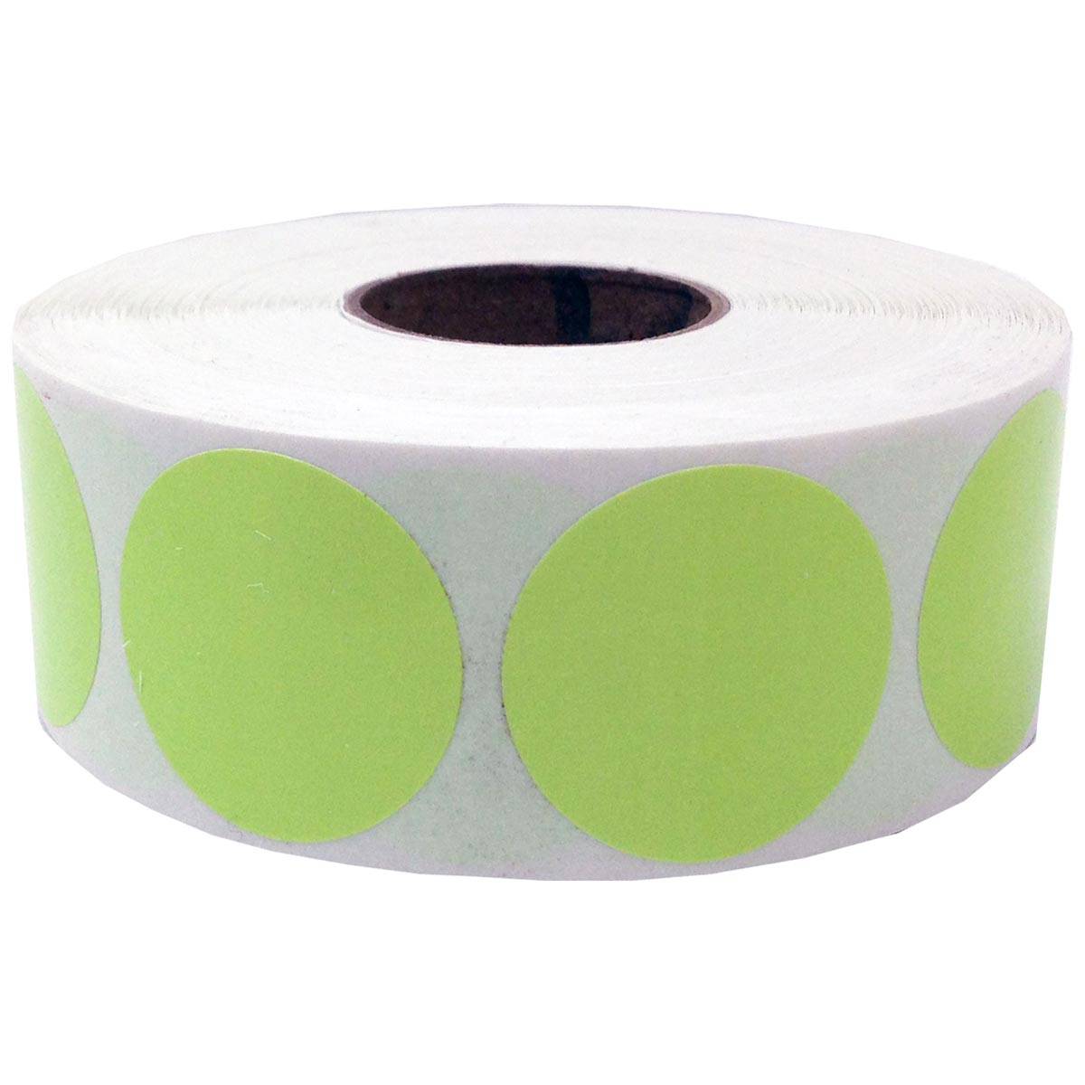 Hot Green Labels 1" Round | InstockLabels.com