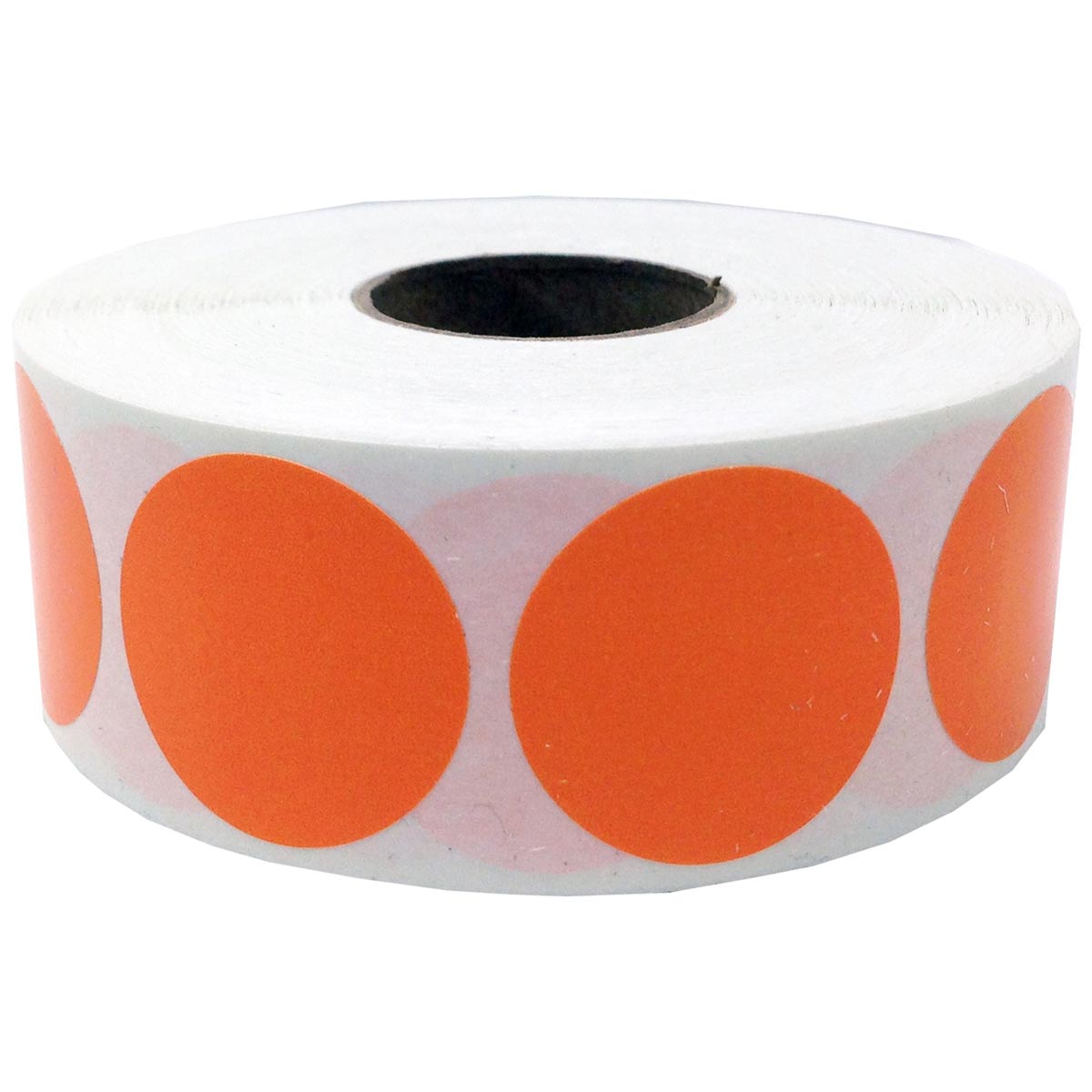 Orange Labels 1" Round | InstockLabels.com