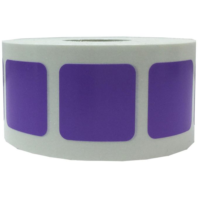 Purple Labels 1" Square | InstockLabels.com