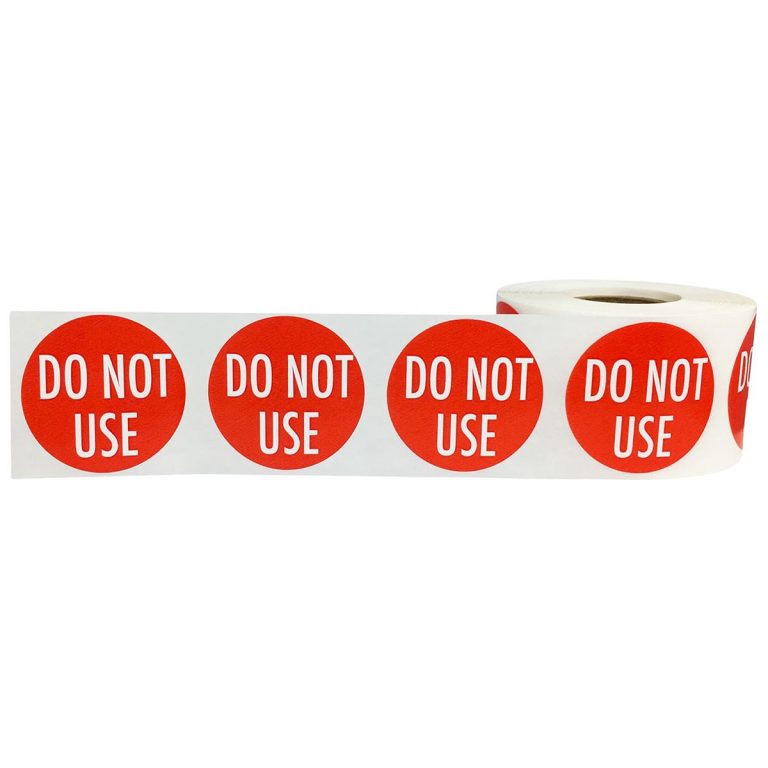 Do Not Use | Inventory Warning Labels | Red 1.5" Round | InStockLabels.com