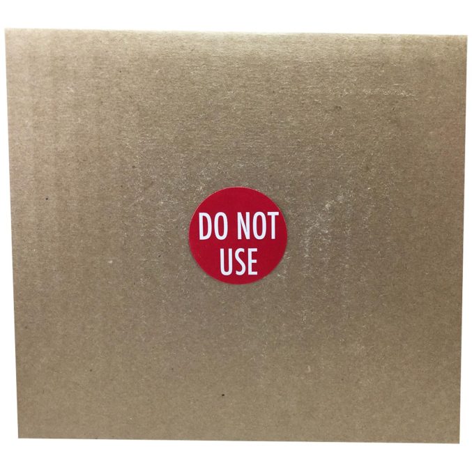 Do Not Use | Inventory Warning Labels | Red 1.5" Round | InStockLabels.com