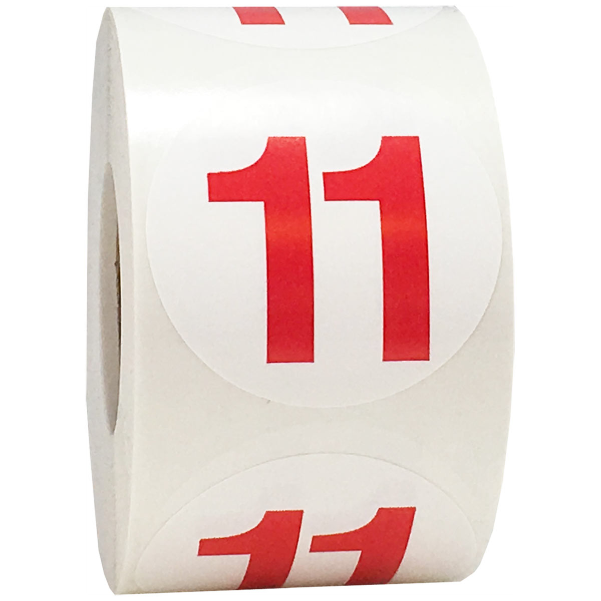 Number 11 Stickers Color Coded 1.5" Round | InStockLabels.com