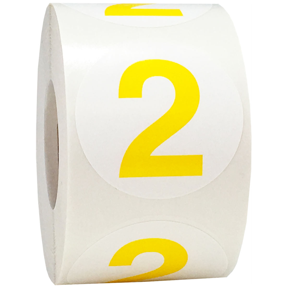 Number 2 Stickers Color Coded 1.5" Round | InStockLabels.com