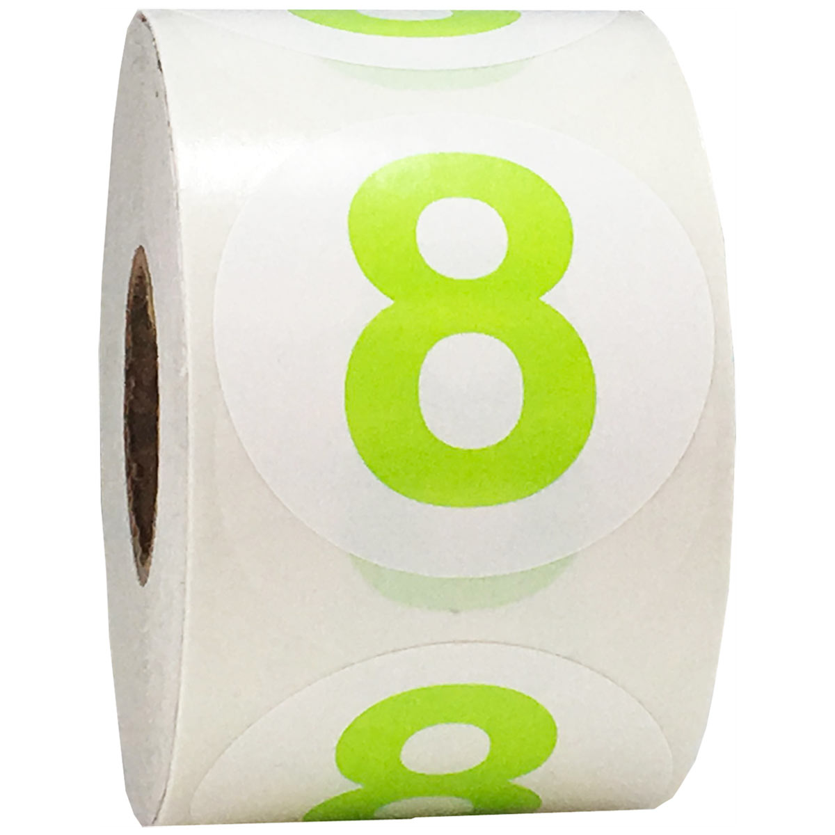Number 8 Stickers Color Coded 1.5" Round | InStockLabels.com