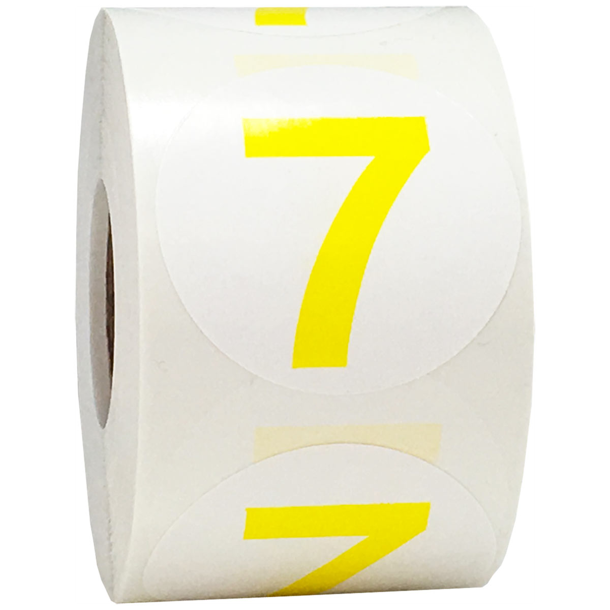Number 7 Stickers Color Coded 1.5" Round | InStockLabels.com