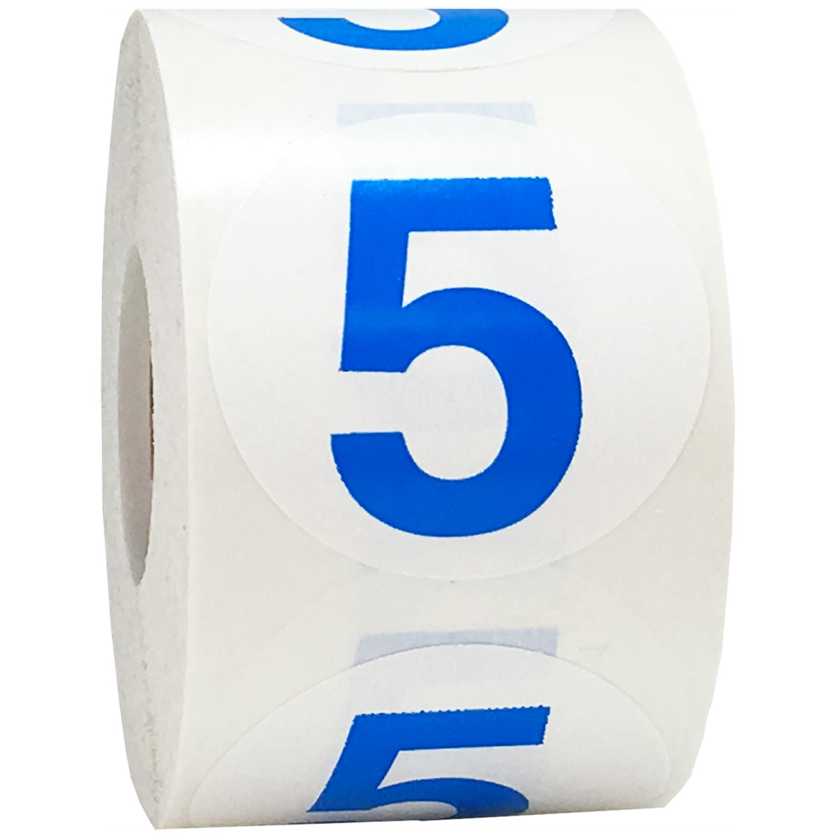 Number 5 Stickers Color Coded 1.5" Round | InStockLabels.com