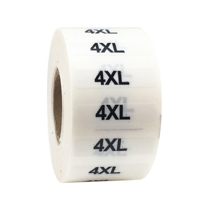 Standard Ultra Clear Size Strip Labels for Retail Shirts ...