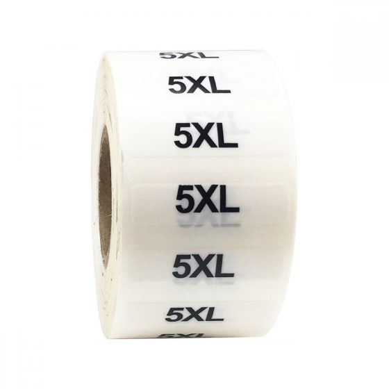 Standard Ultra Clear Size Strip Labels for Retail Shirts ...