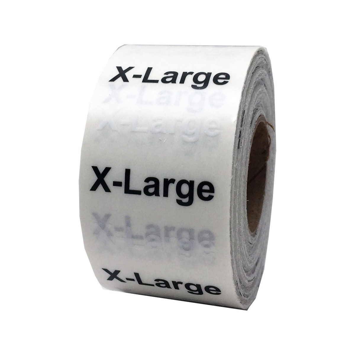 White Black Modern Ultra Clear Size Strip Labels | InStockLabels.com