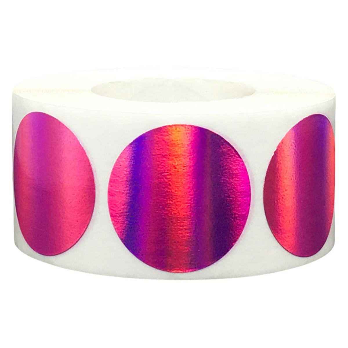 Metalized Pink Labels 1" Round | InstockLabels.com