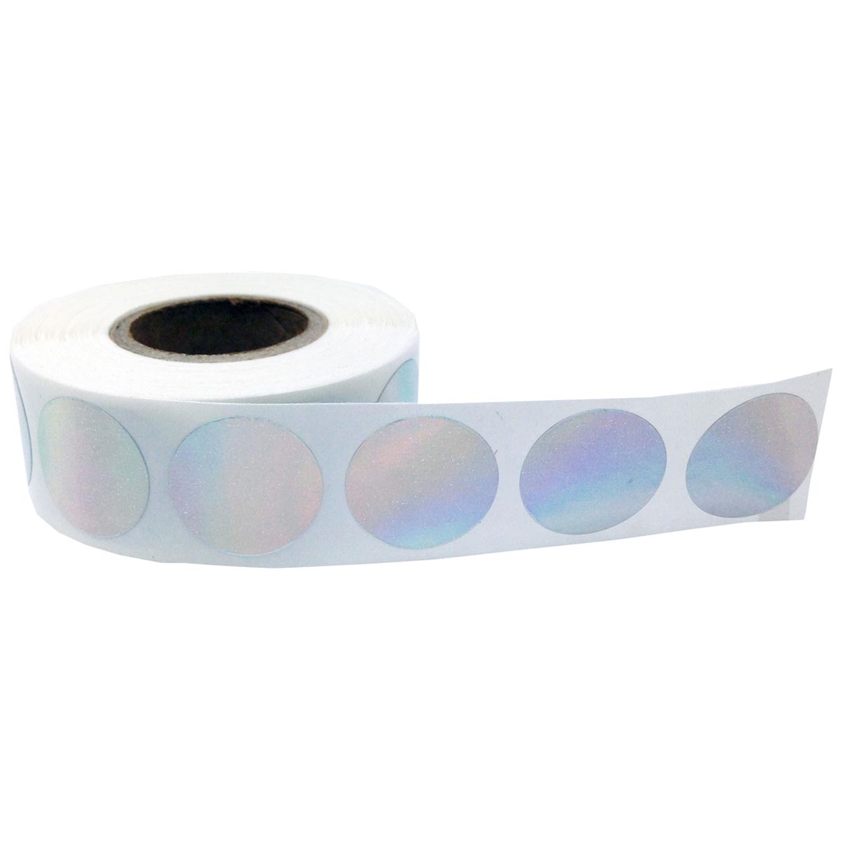 Metalized Silver Colored Labels 3/4" Round | InstockLabels.com