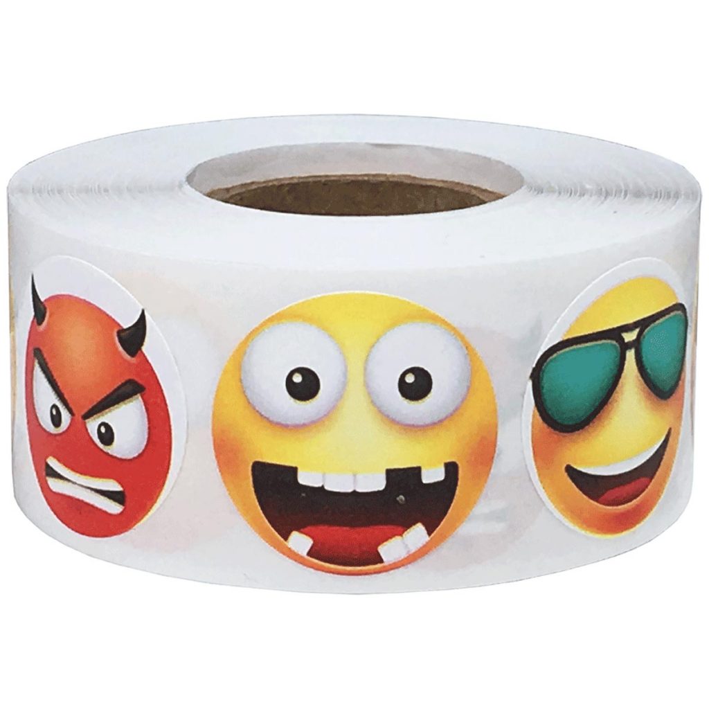Round Realistic Emoji 1" Round Stickers - InStock Labels