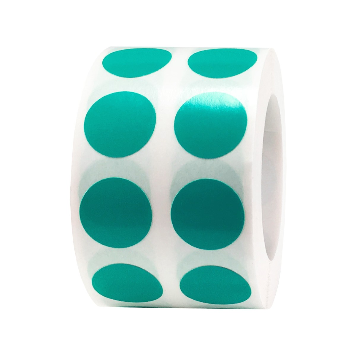 Small Emerald Dot Stickers 1/2" | InStockLabels.com