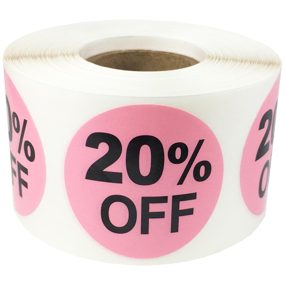 20 Percent Off Labels 1.5" Round | Color Coded | InStockLabels.com
