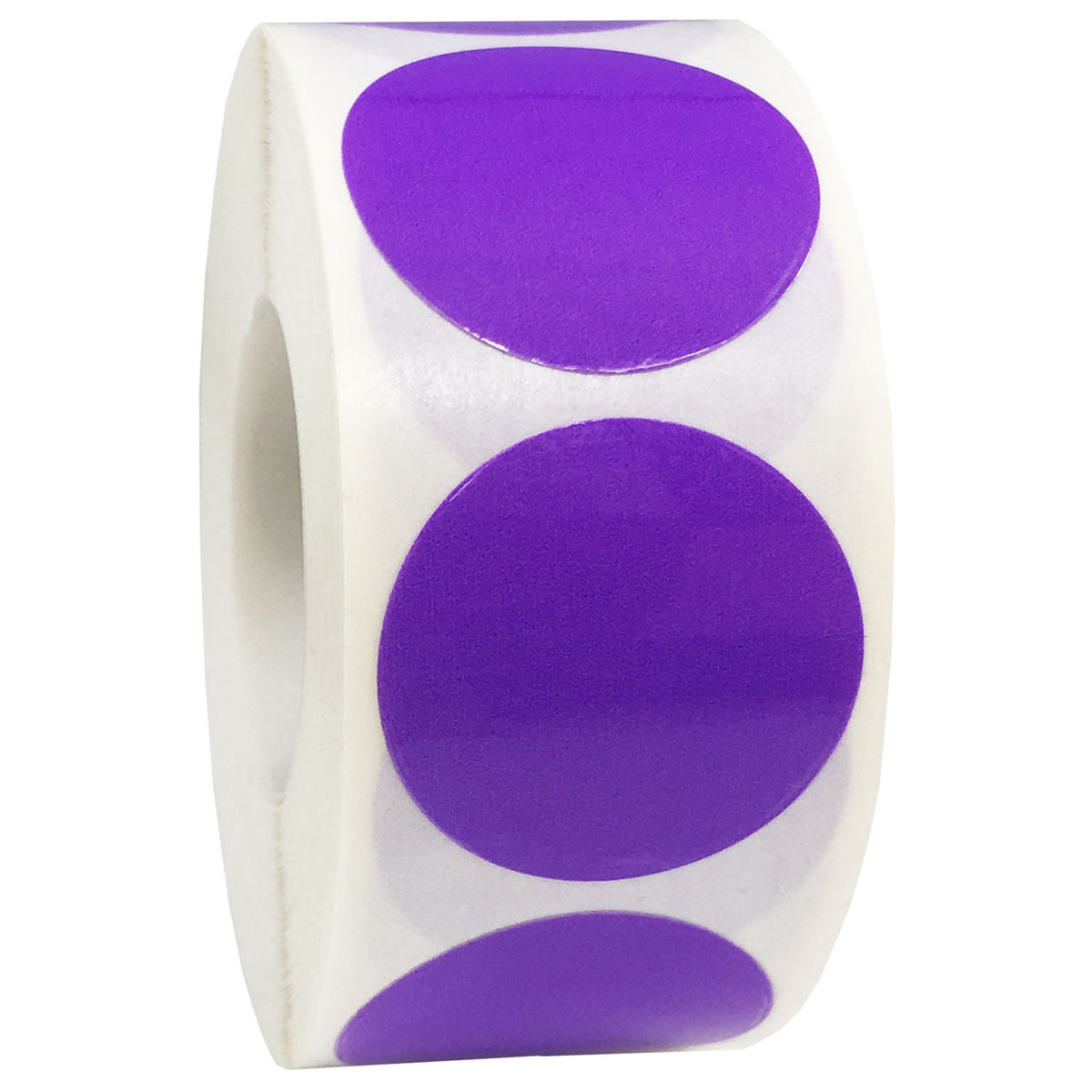 Purple Weather Resistant Labels 1" Round | InstockLabels.com