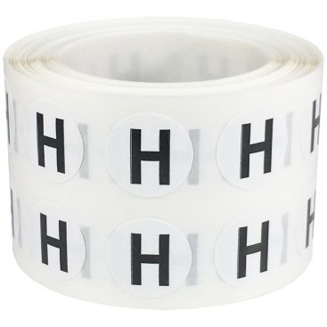 Small Letter H Stickers 1/2" Round | InStockLabels.com