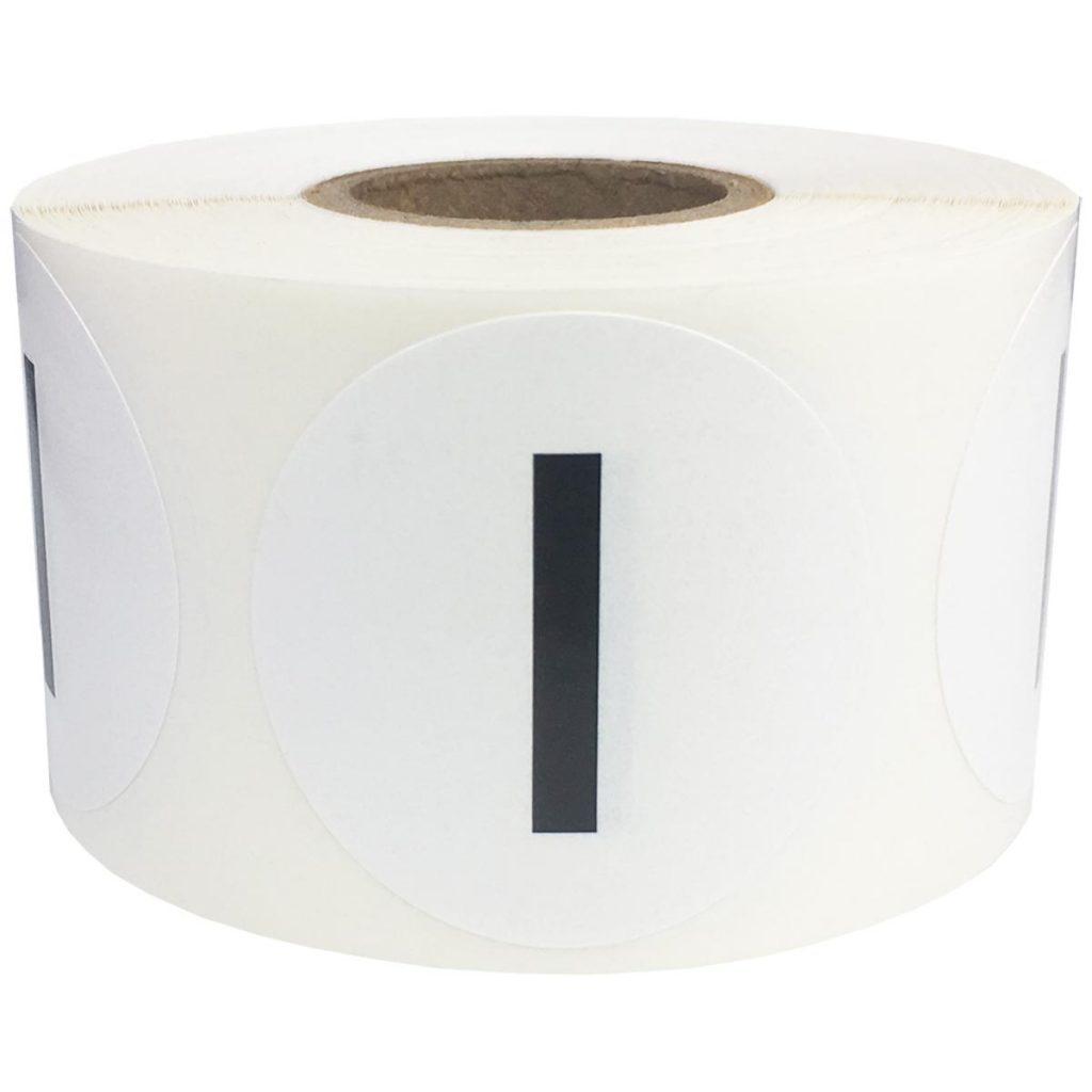 Large Letter I Stickers 1.5" Round | InStockLabels.com