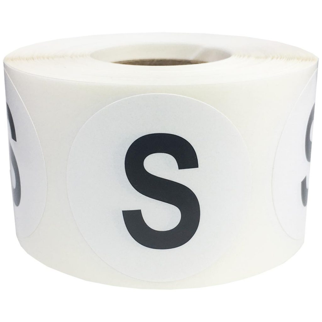 Large Letter S Stickers 1.5" Round | InStockLabels.com