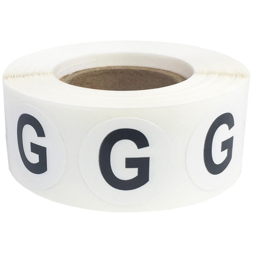 Letter G Stickers 3/4" Round | InStockLabels.com