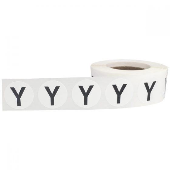 Letter Y Stickers 3/4" Round | InStockLabels.com