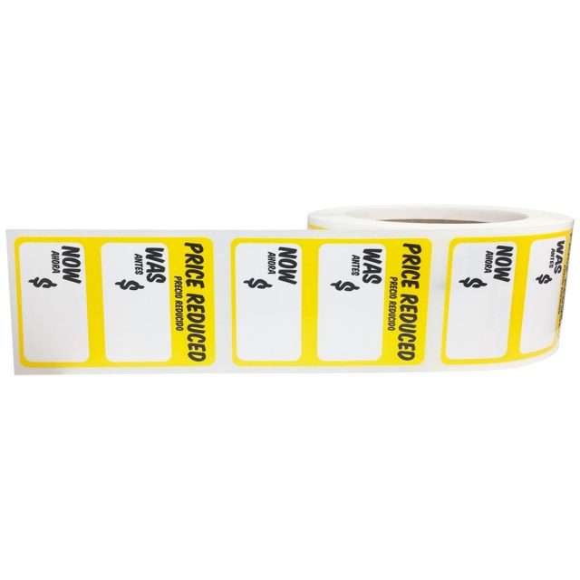 Price Reduced Was and Now Stickers | InStockLabels.com