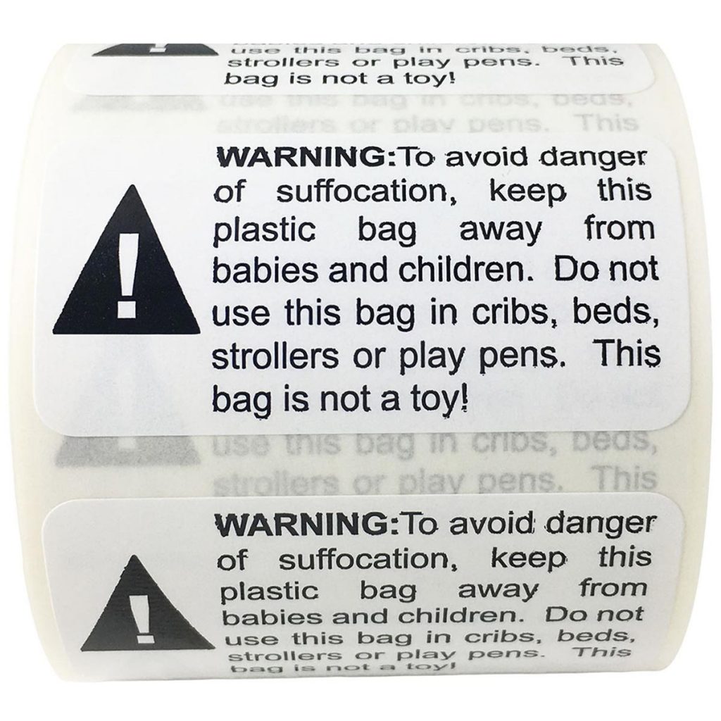 Suffocation Warning Labels For Retail Product Packaging | InStockLabels.com